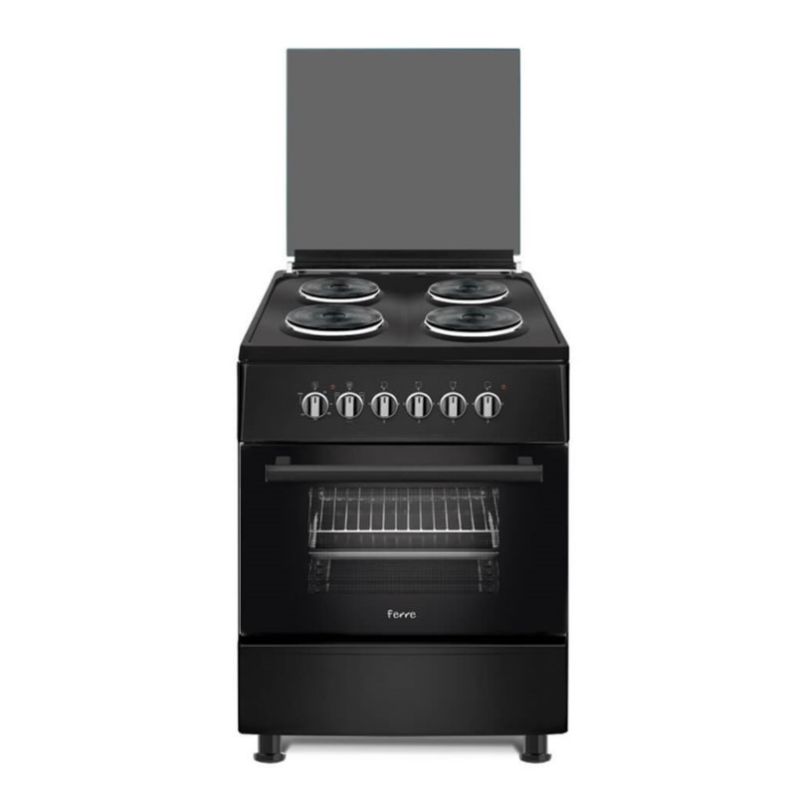 Ferre 60x60cm Black Electric Free Standing Cooker - F6B04E3.TT.B