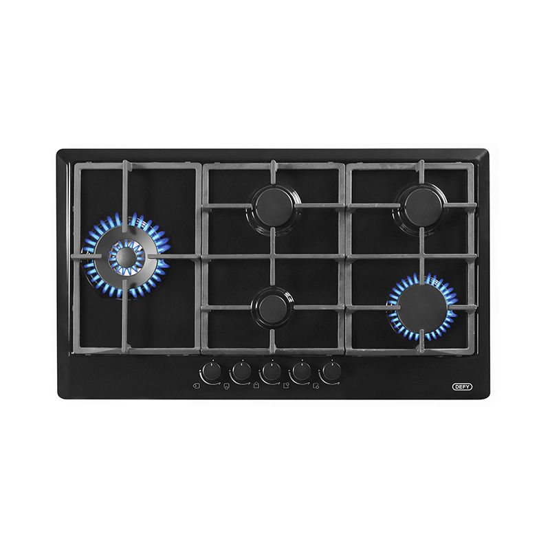Defy DHG128 900mm Black 5 Plate Gas Hob