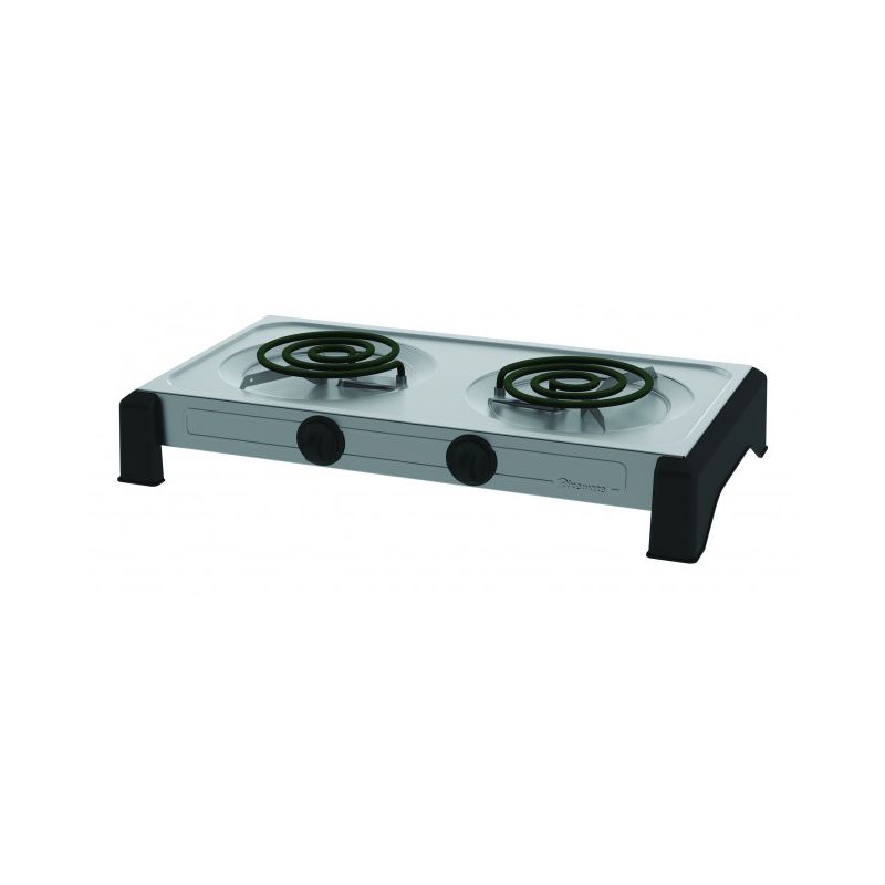 Pineware 173607 2 Plate Silver Spiral Hotplate